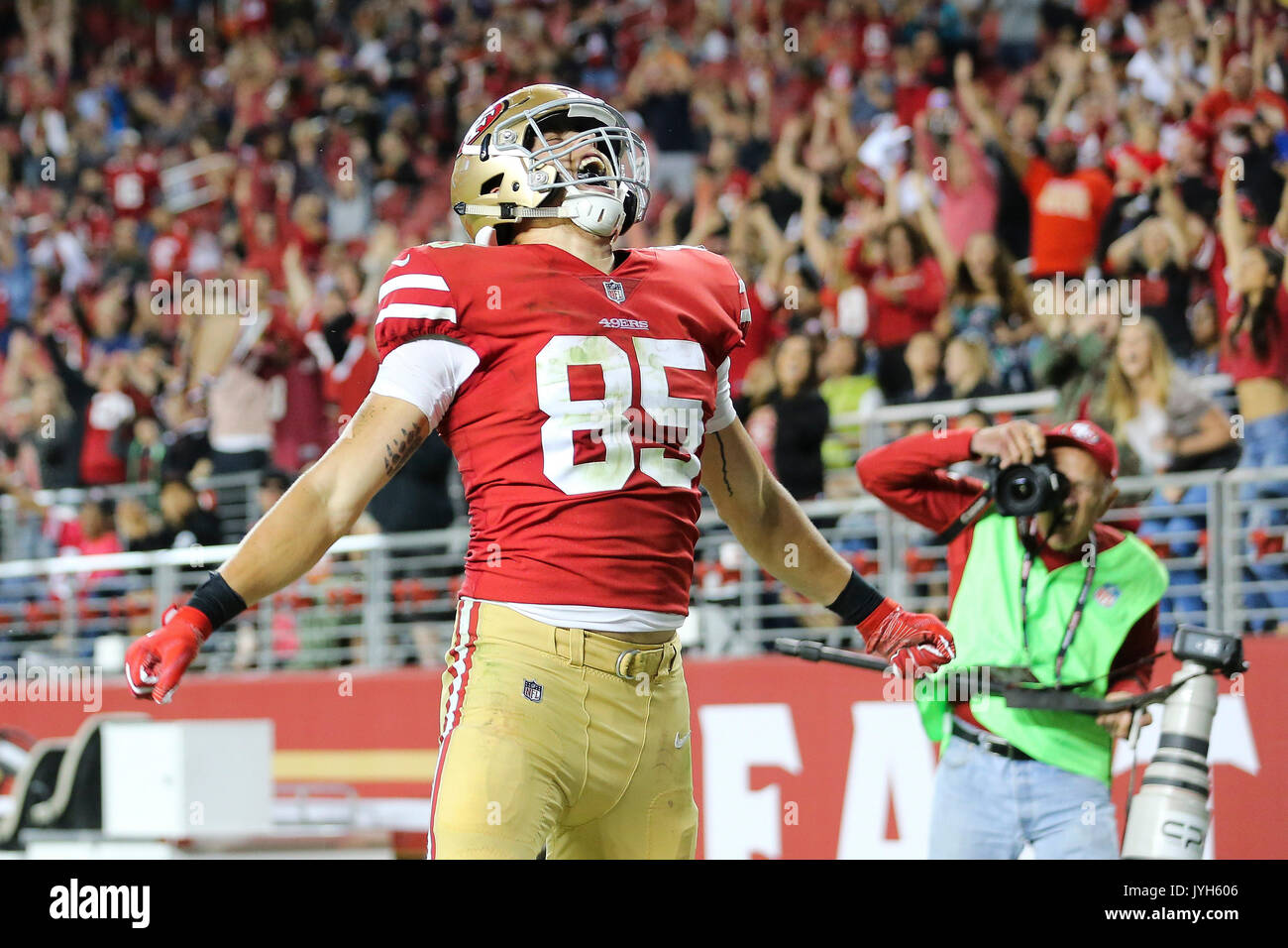 August 19, 2017: San Francisco 49ers tight end George Kittle (85 ...