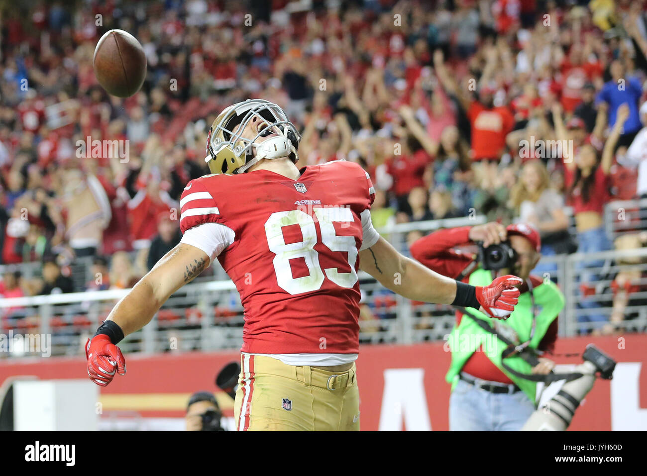 August 19, 2017: San Francisco 49ers tight end George Kittle (85 ...