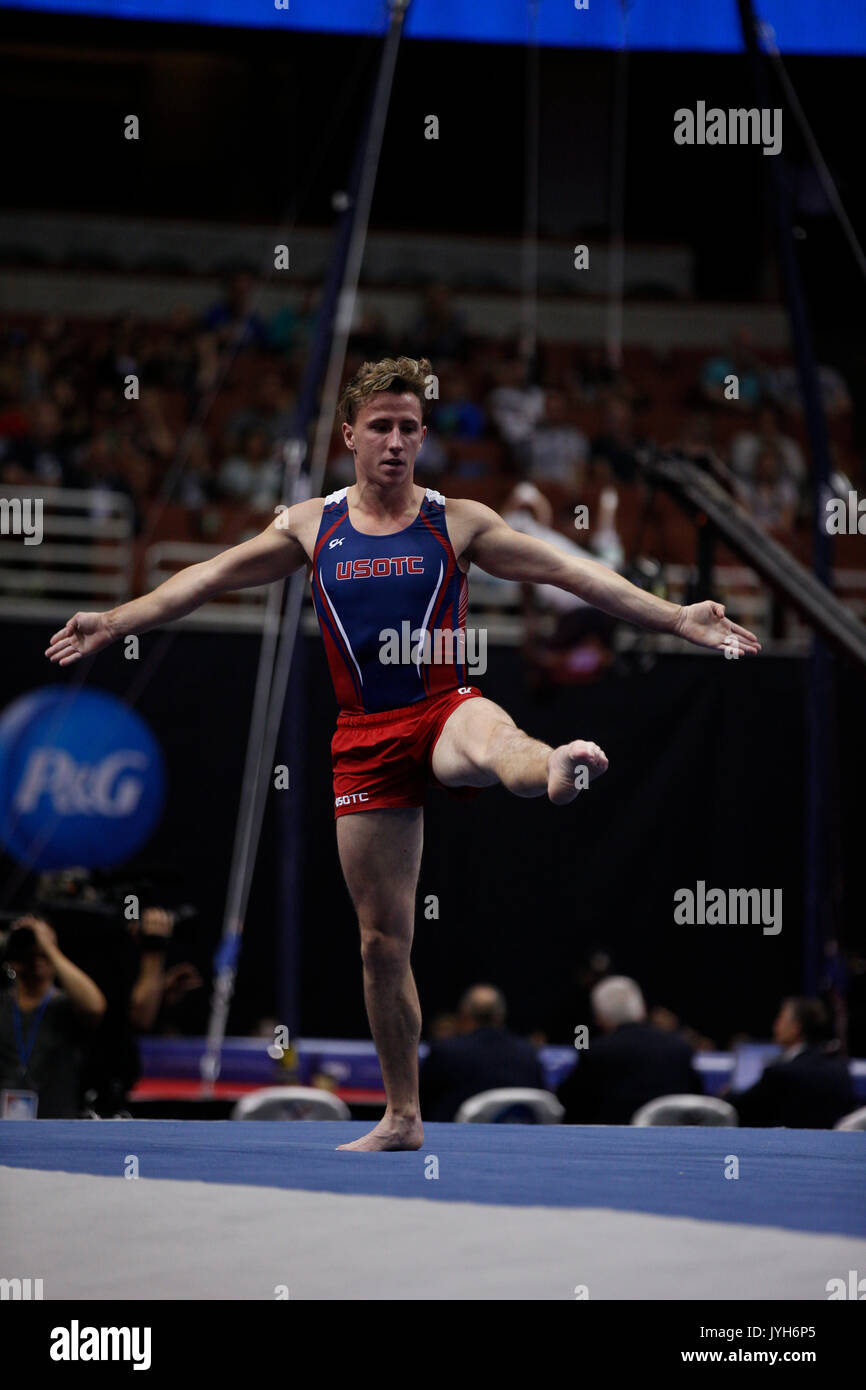 August 19, 2017: Gymnast Eddie Penev competes on the second and final ...