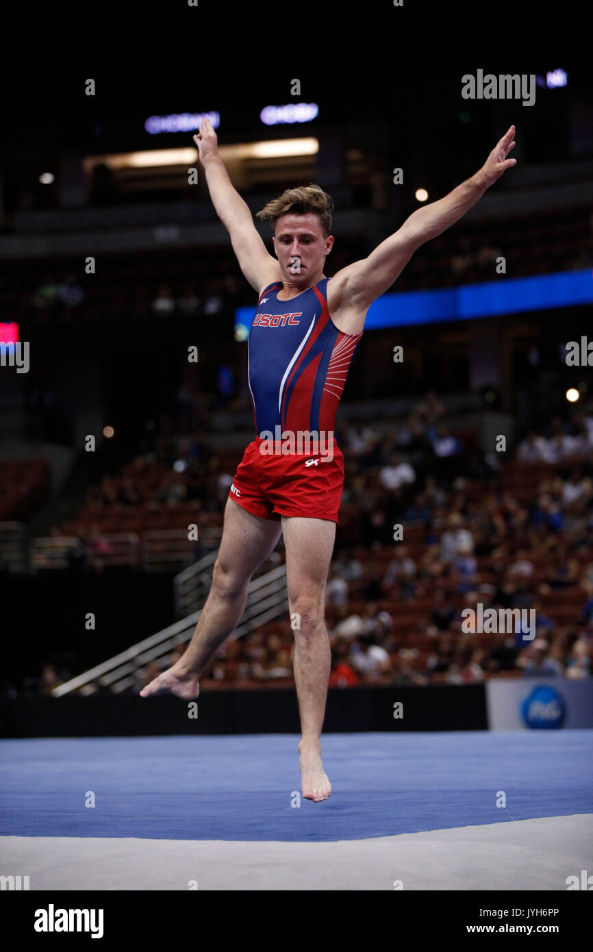 August 19, 2017: Gymnast Eddie Penev competes on the second and final ...
