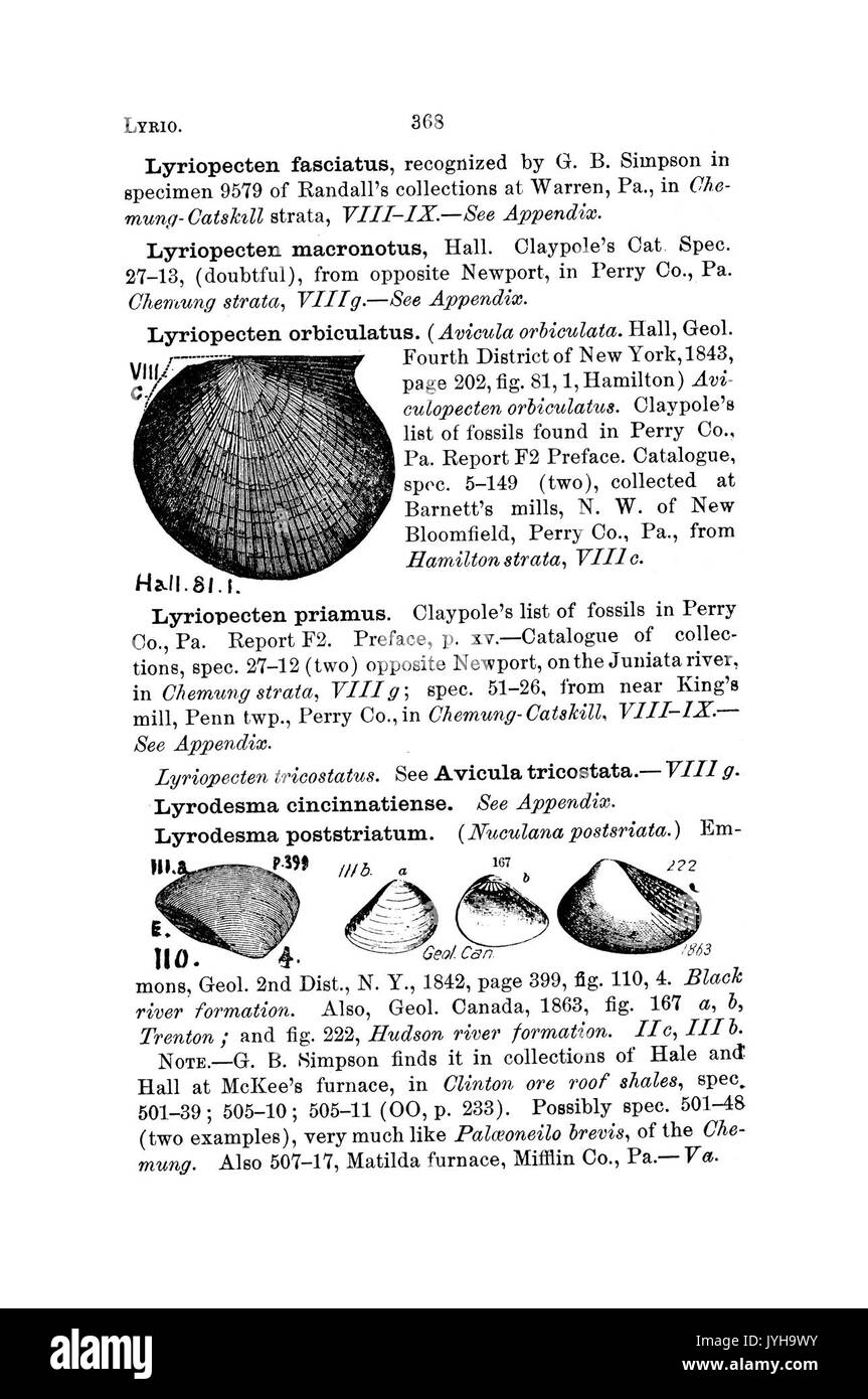 A dictionary of the fossils of Pennsylvania and neighboring states ...