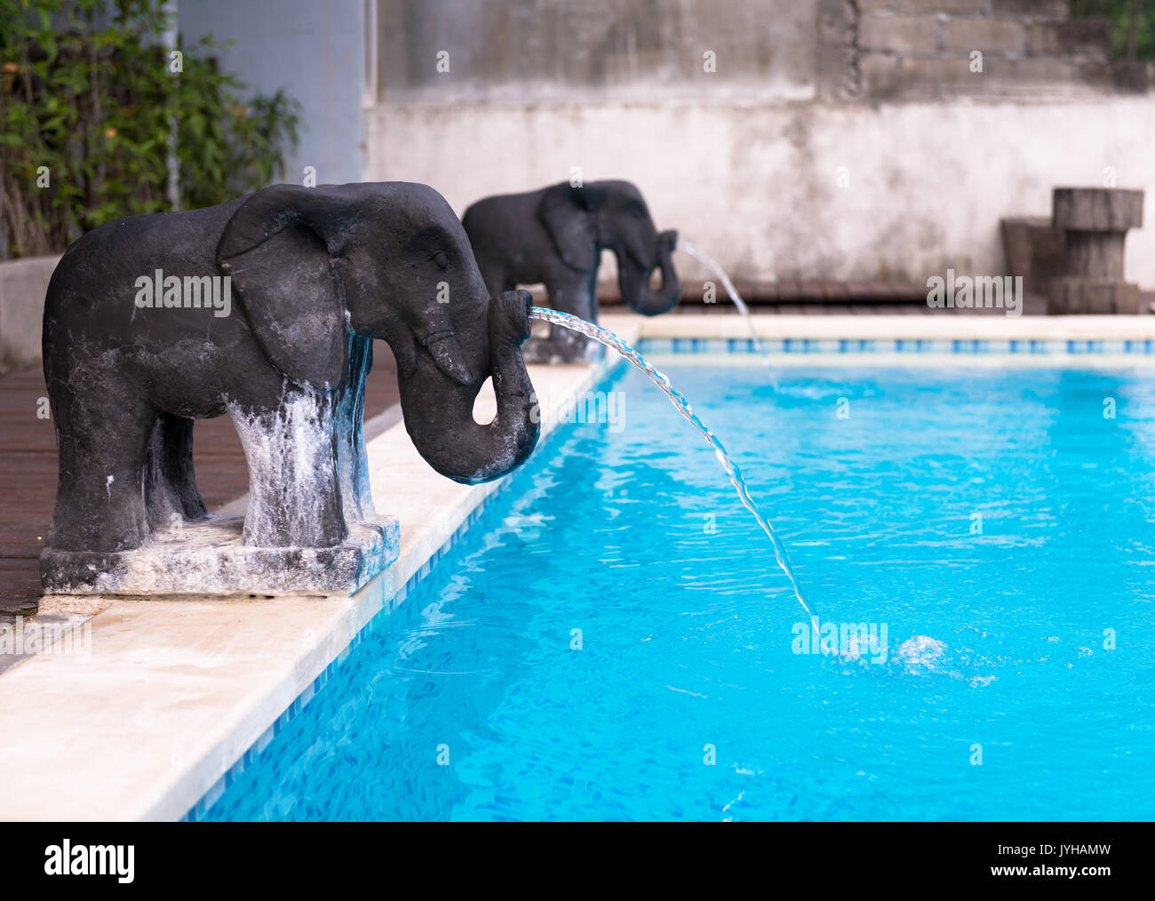 Elephant shaped fountains Stock Photo - Alamy
