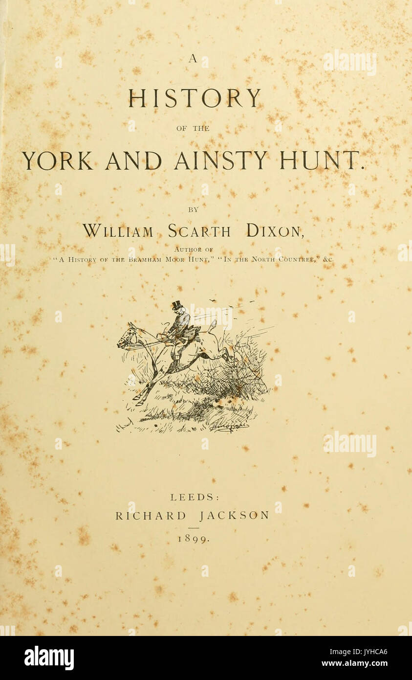 A history of the York and Ainsty hunt BHL22800067 Stock Photo - Alamy