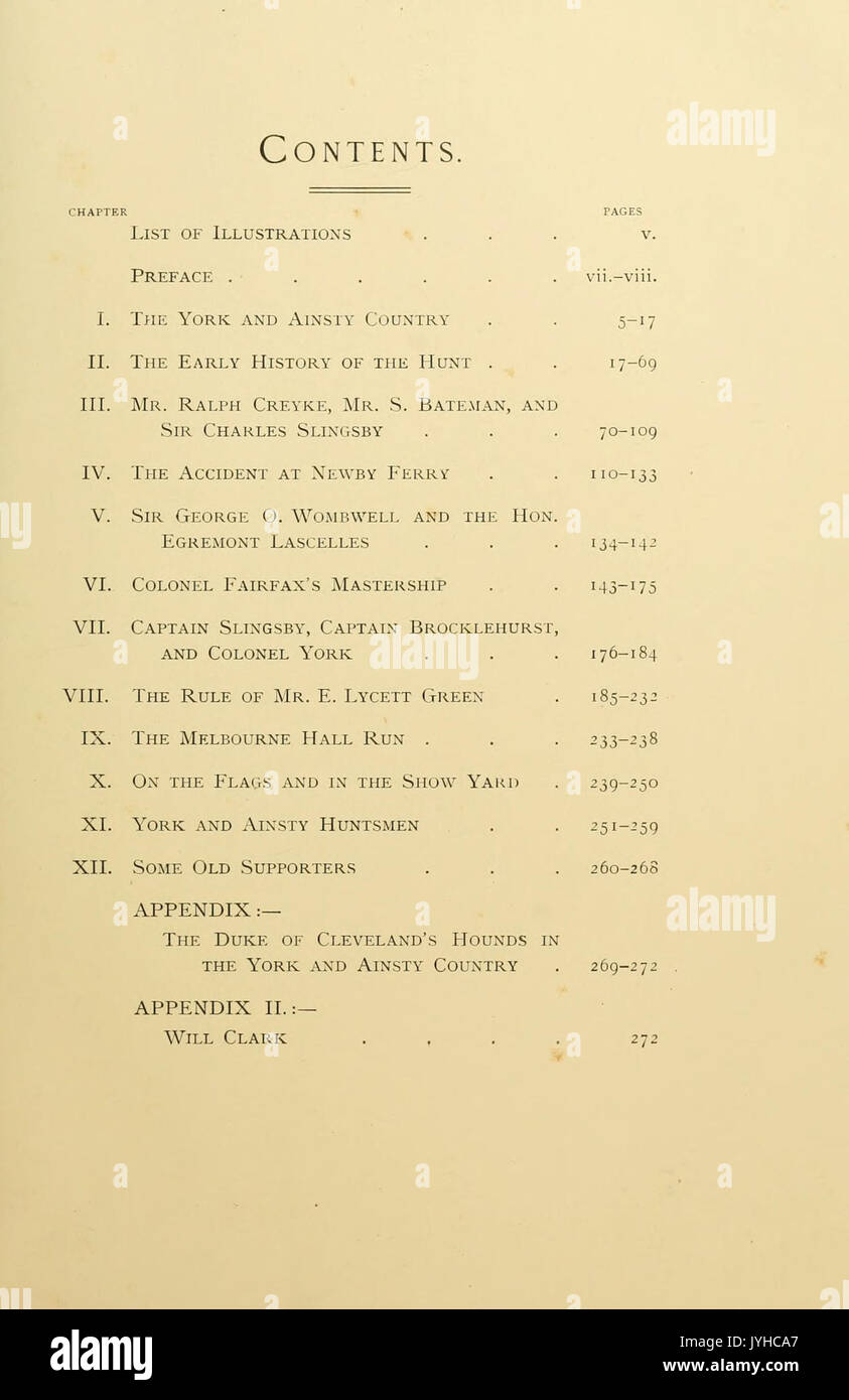A history of the York and Ainsty hunt BHL22800065 Stock Photo - Alamy