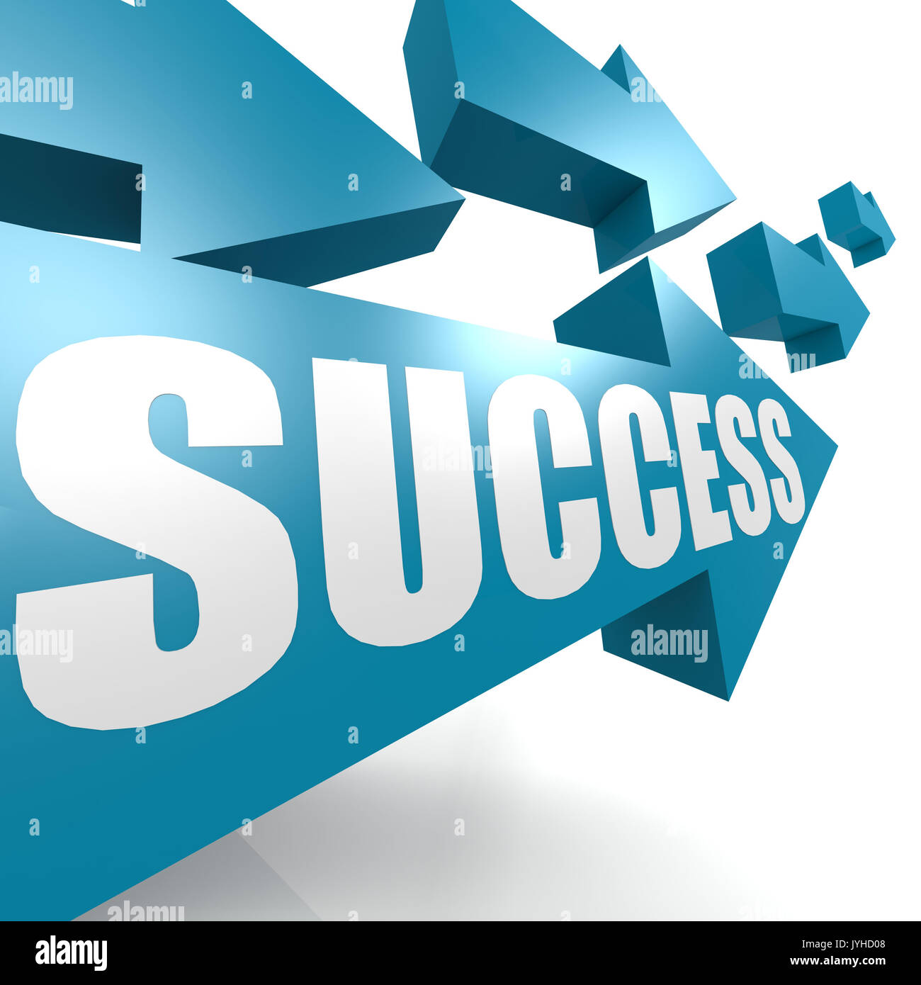 Success arrow in blue Stock Photo - Alamy