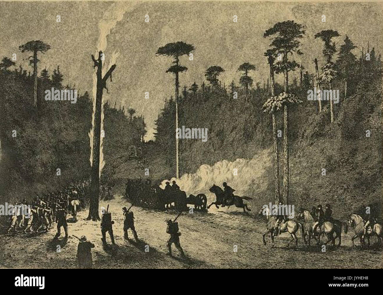 A night march Stock Photo - Alamy