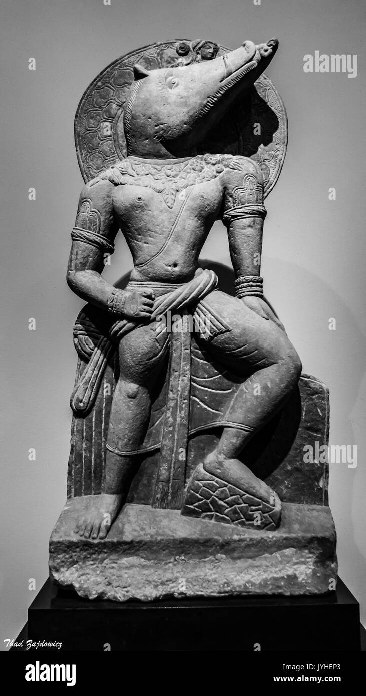 3rd century Varaha Vishnu as the Boar Avatar Mathura Stock Photo - Alamy