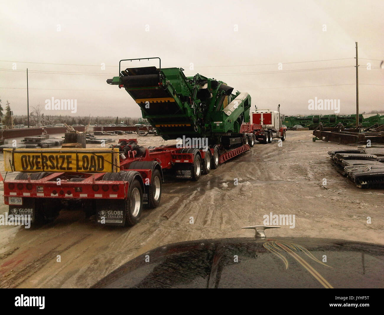 Lowboy trailer hi-res stock photography and images - Alamy