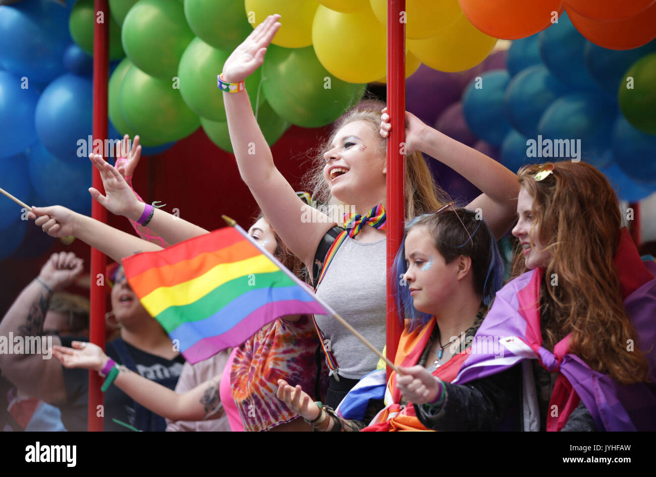 Pride glasgow parade through city centre hi-res stock photography and ...