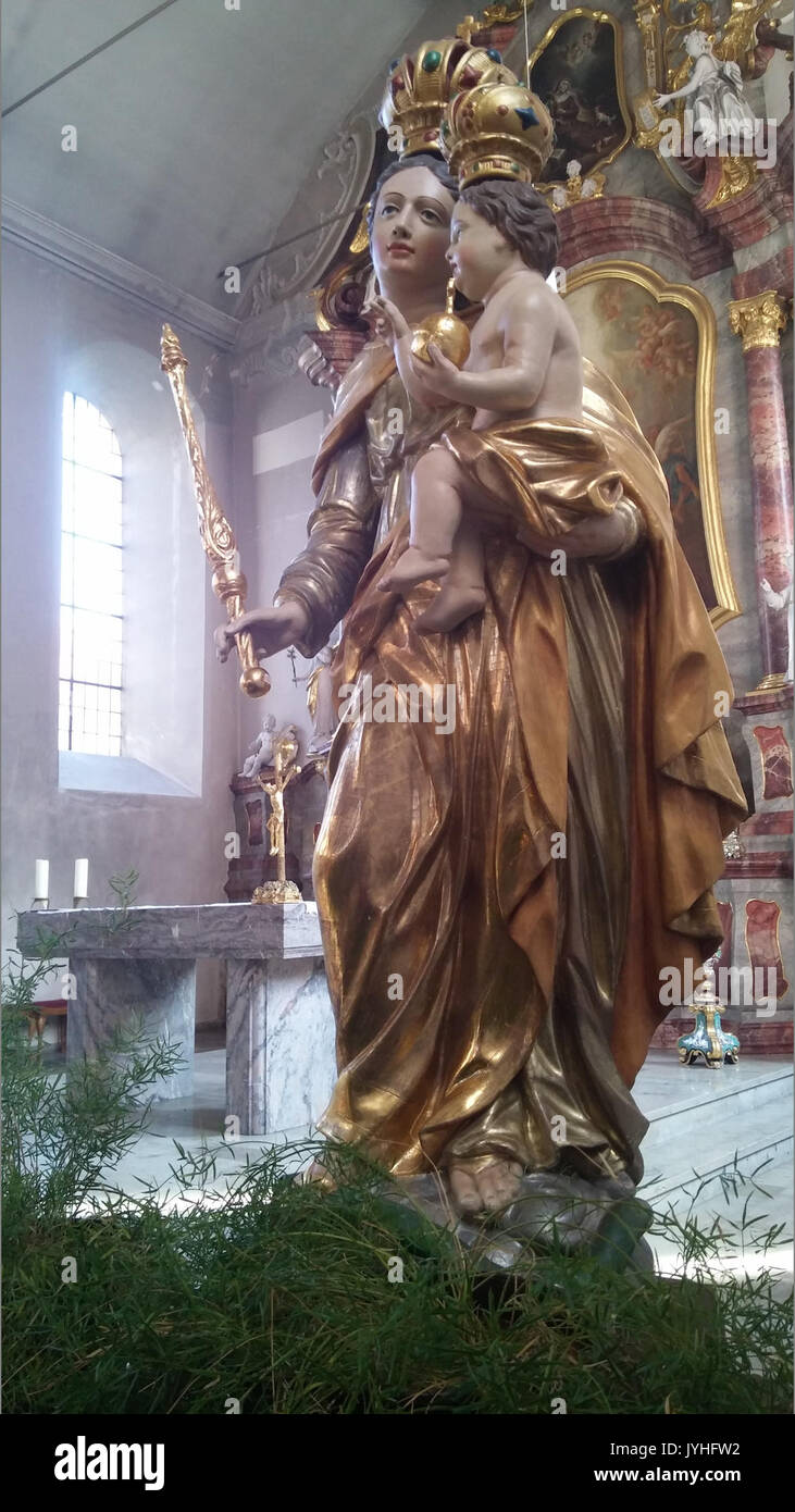 The photograph shows St. Lioba in Tauberbischofsheim, Germany, known ...