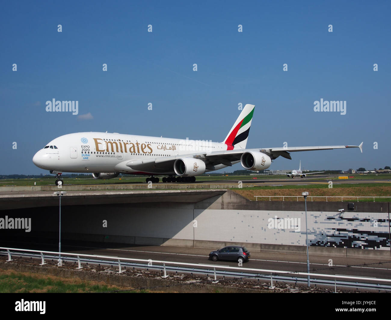 A6 EEC Emirates Airbus A380 861 cn 110 at Schiphol (Amsterdam Airport ...