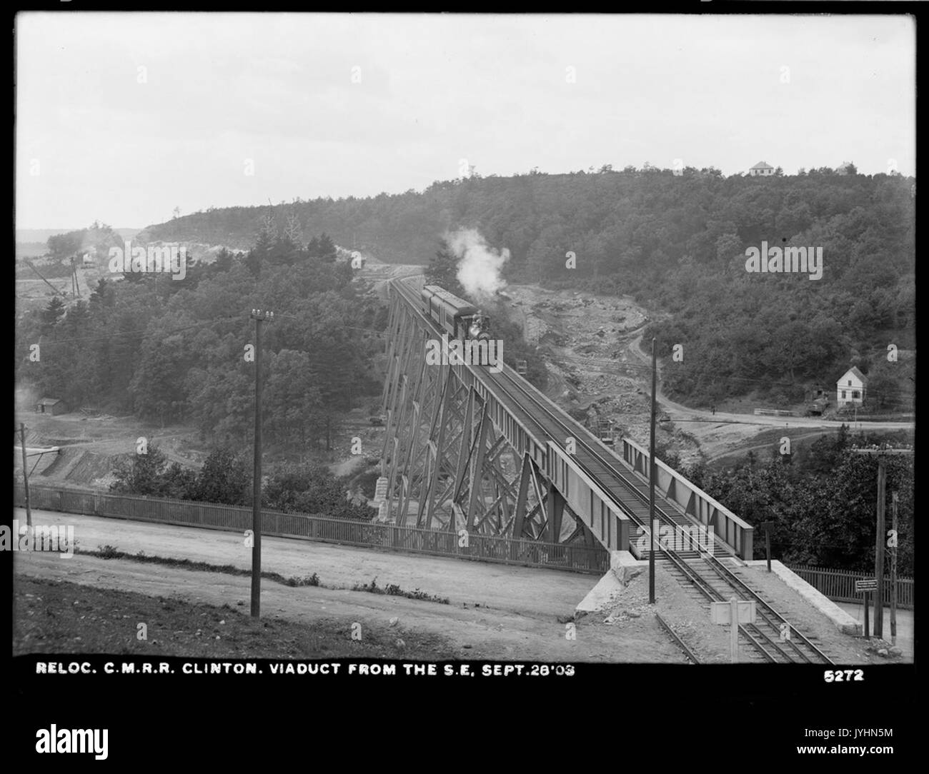 1903 09 28 Central Massachusetts Railroad Clinton Viaduct Stock Photo ...
