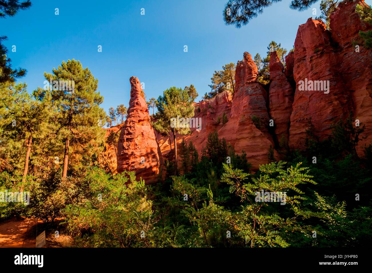 France, Provence Alps Cote d'Azur, Vaucluse, Roussillon. ochre mines ...