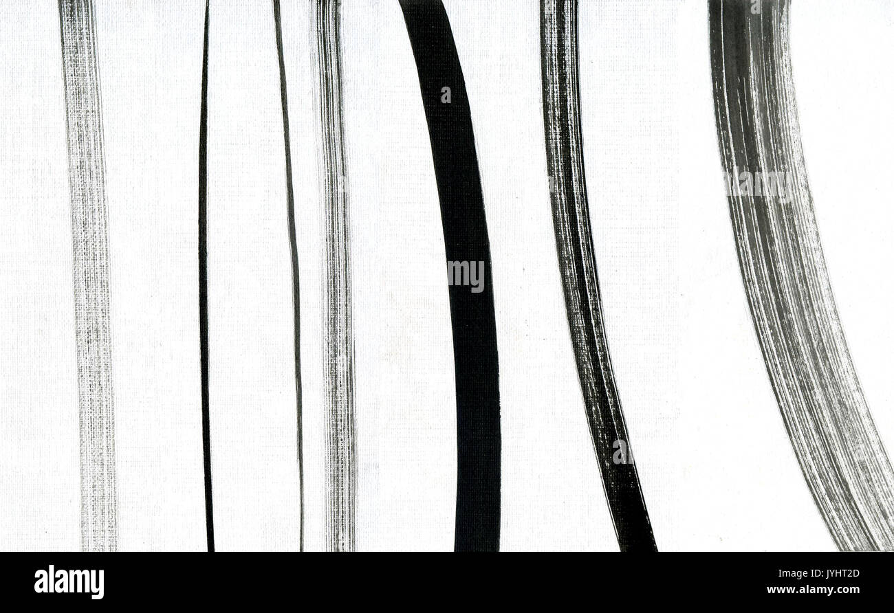 Set of brush strokes. Grunge handmade lines collection. Set of black ...