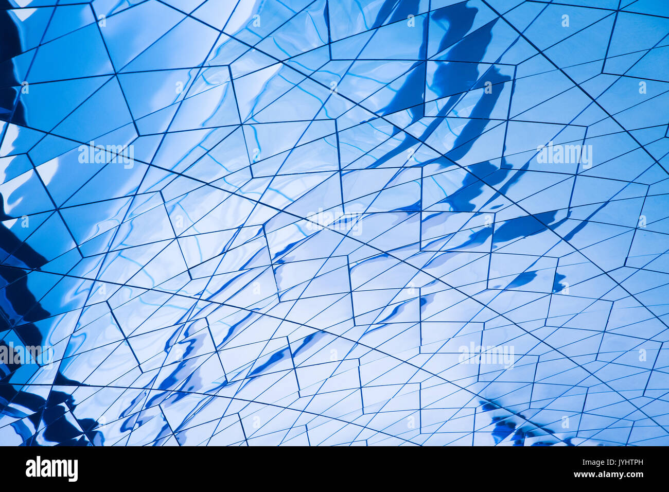 blue glass abstract reflection background Stock Photo - Alamy