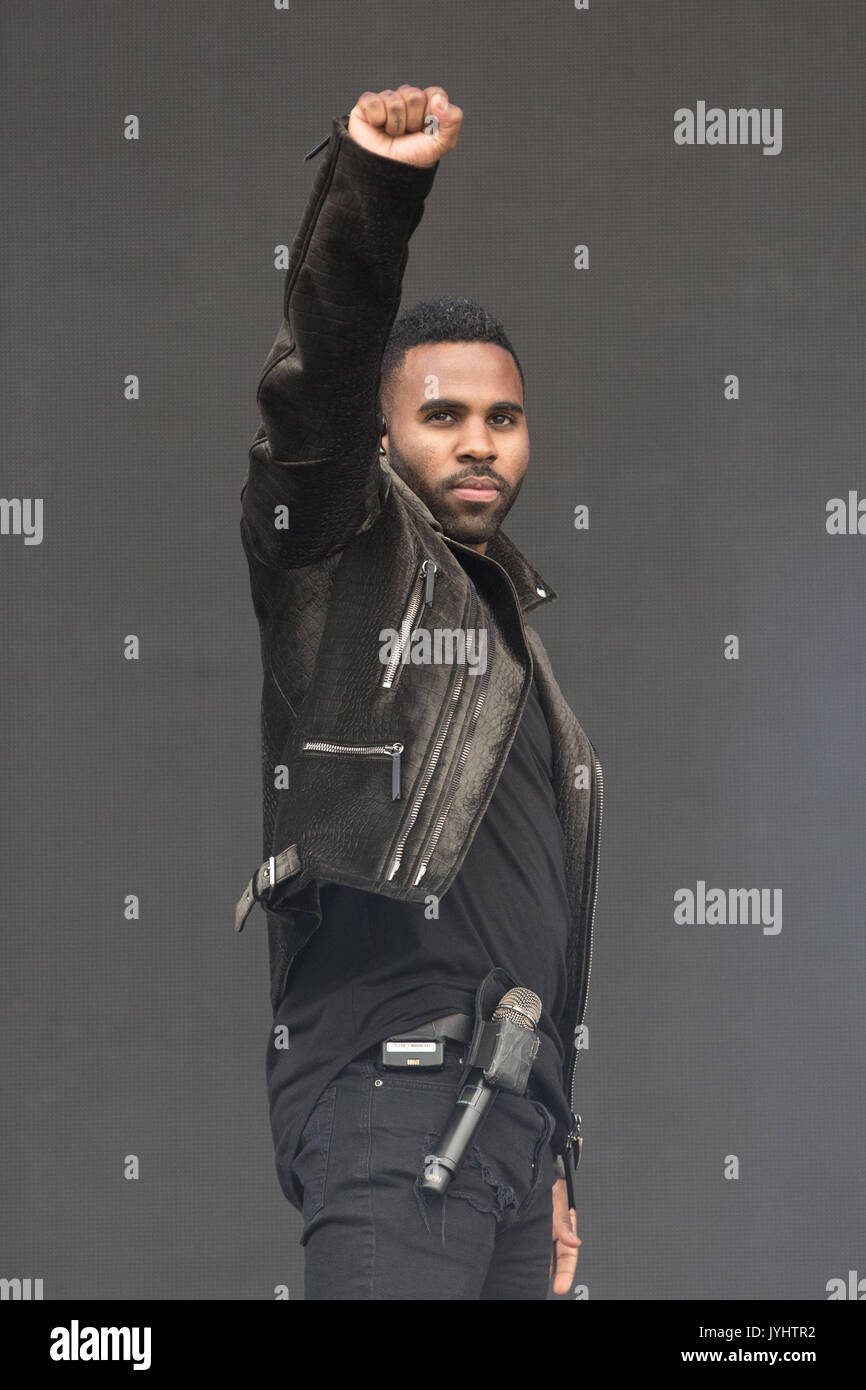 Jason Derulo performs on the Supervene Stage during the V Festival at ...