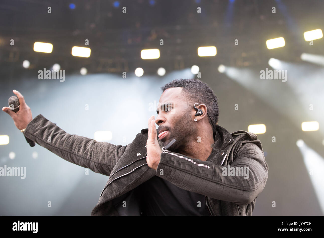 Jason Derulo performs on the Supervene Stage during the V Festival at ...