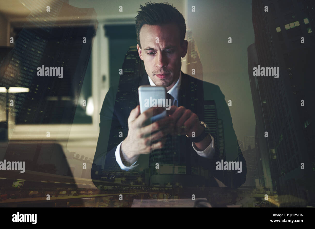 The intelligent accountant sitting in the office and surfing the ...