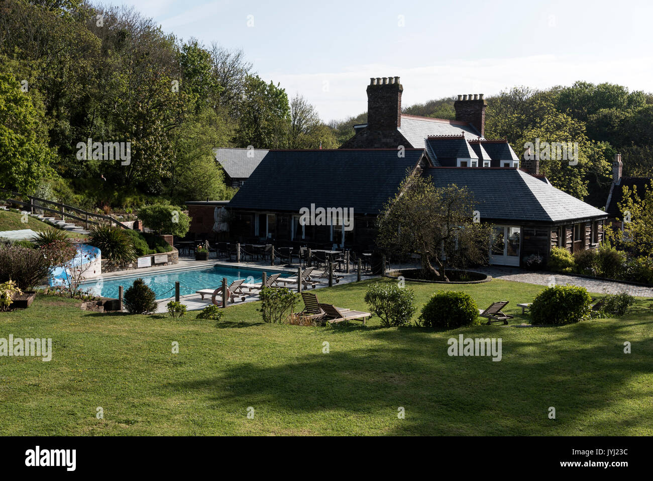 The family-run Stocks Hotel on the Isle of Sark, Bailiwick of Guernsey ...