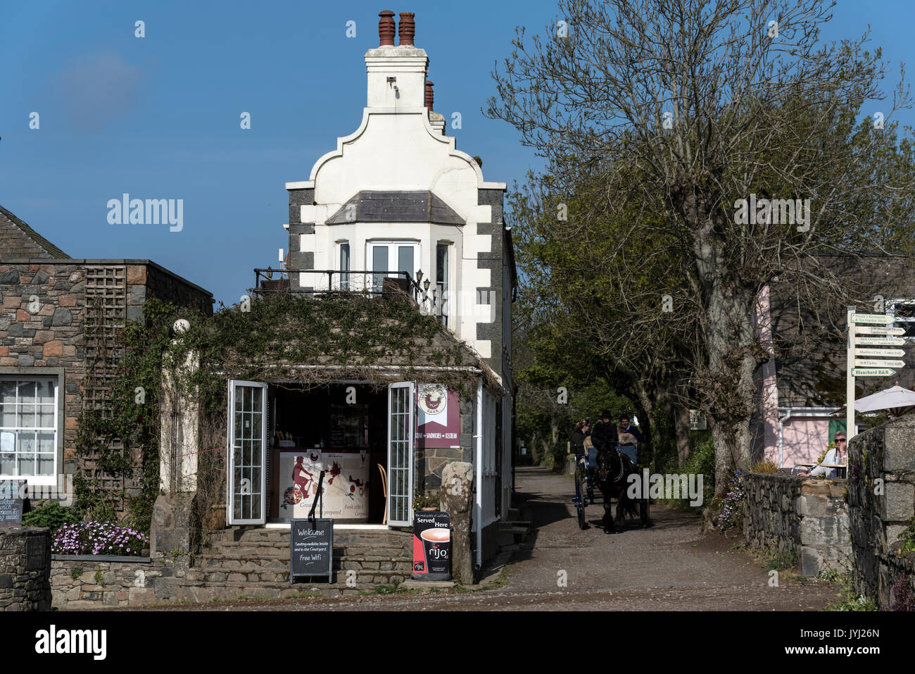 From Harbour Hill towards The Avenue, the main shopping street of small ...