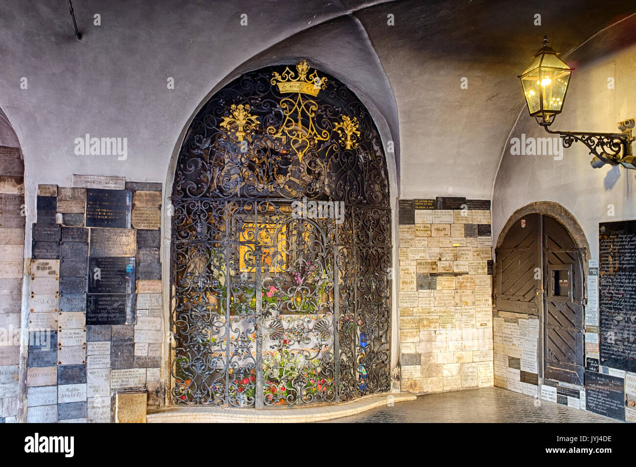 Stone gate, Zagreb, Croatia Stock Photo - Alamy