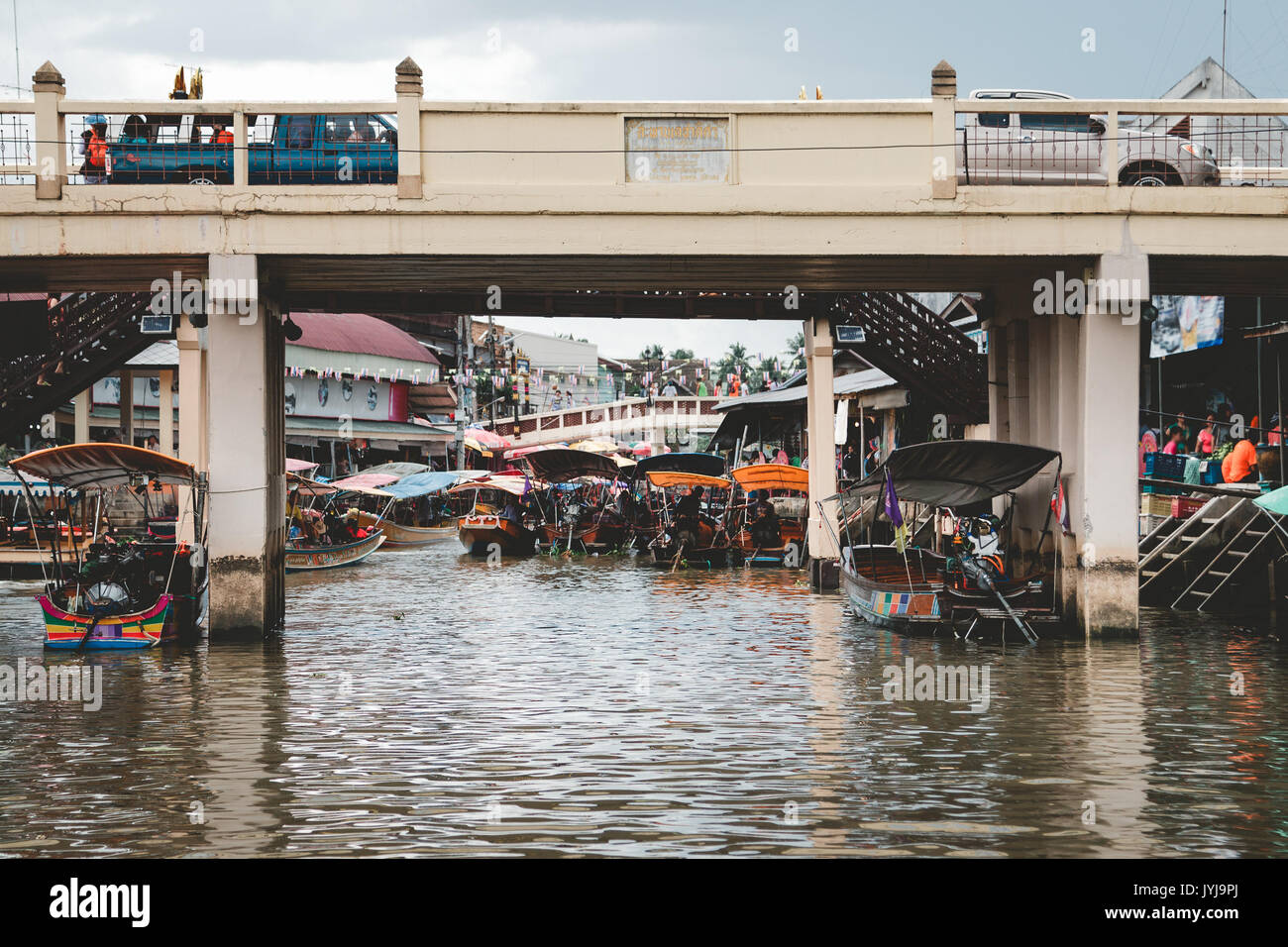 SAMUT SONGKHRAM, THAILAND - April 23: Amphawa is one of the most famous ...