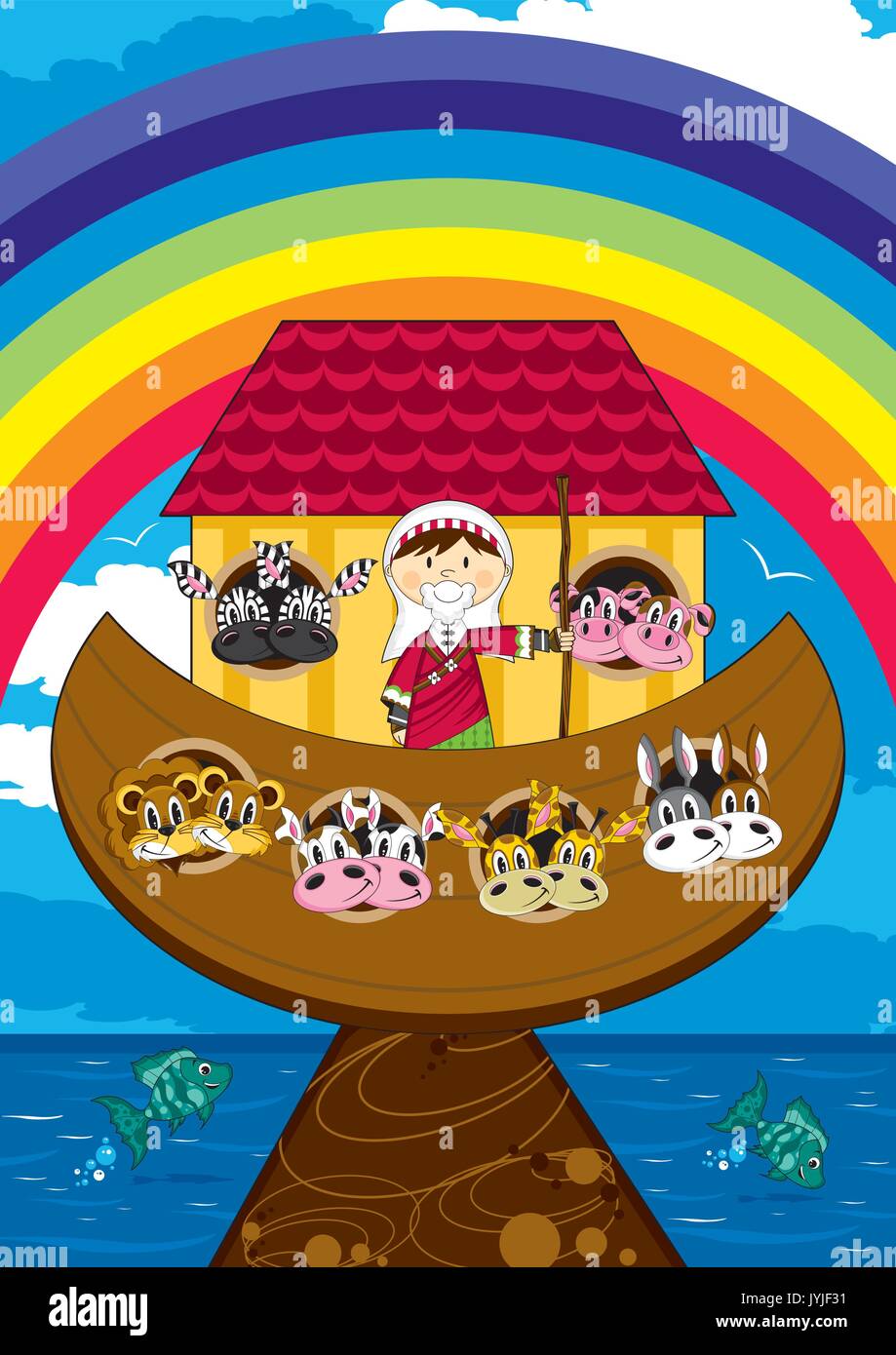 Noah's ark illustration hi-res stock photography and images - Alamy