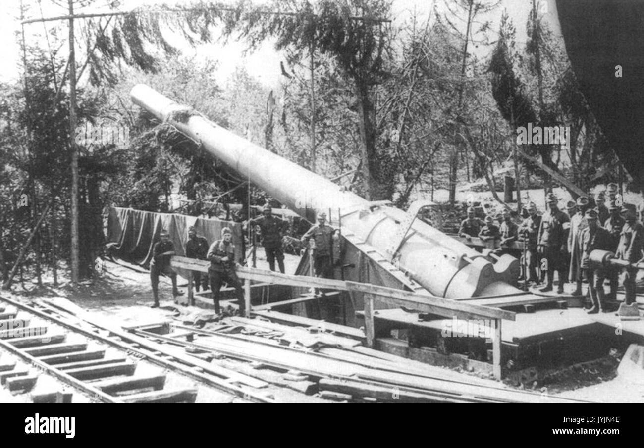 35cm cannons of Ersatz Monarch class battleships in the Italian front ...