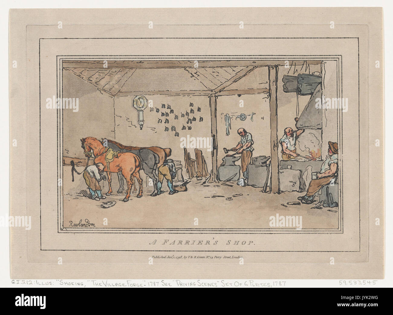 Vintage farrier scene hi-res stock photography and images - Alamy