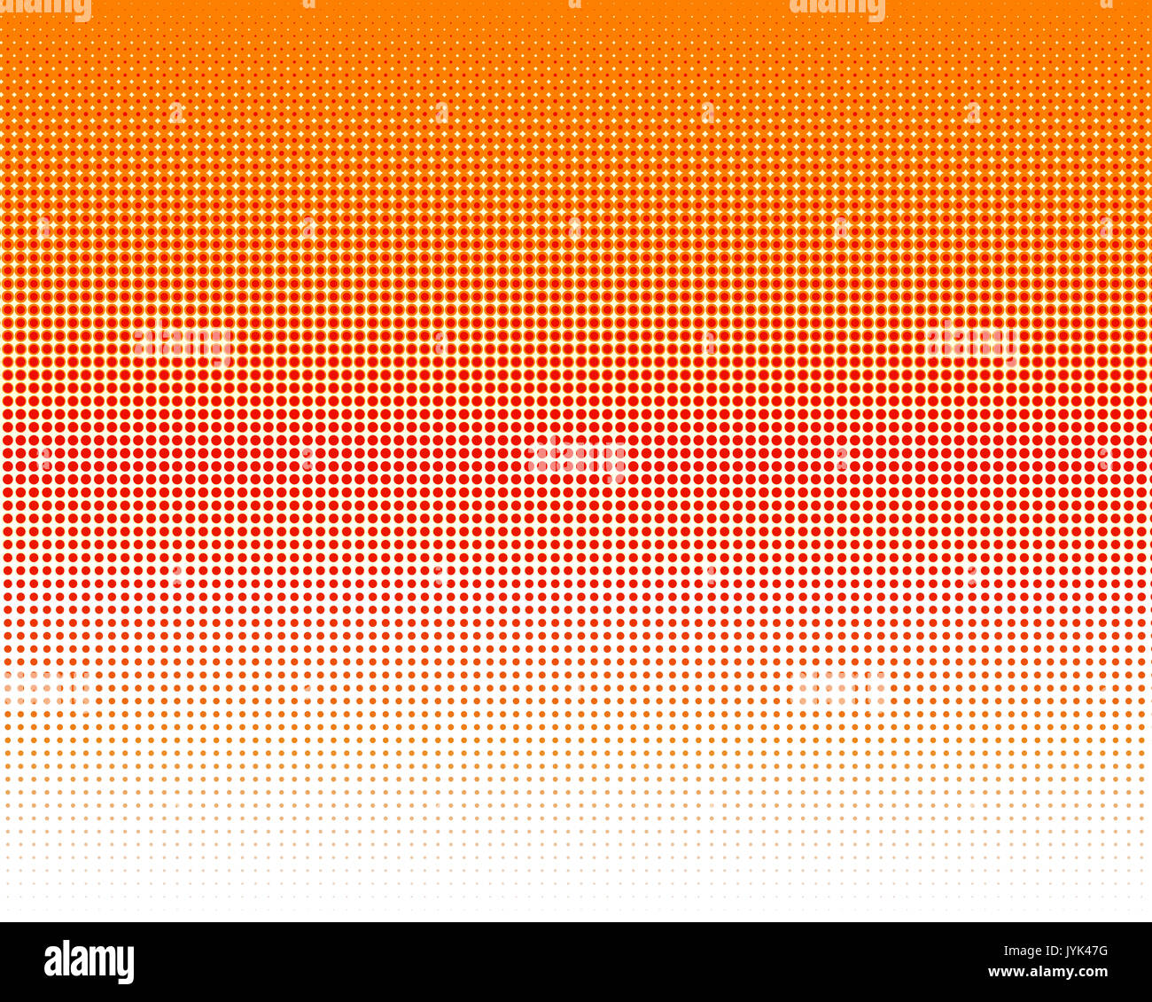 Vertical gradient orange red halftone dots background. Pop art template ...
