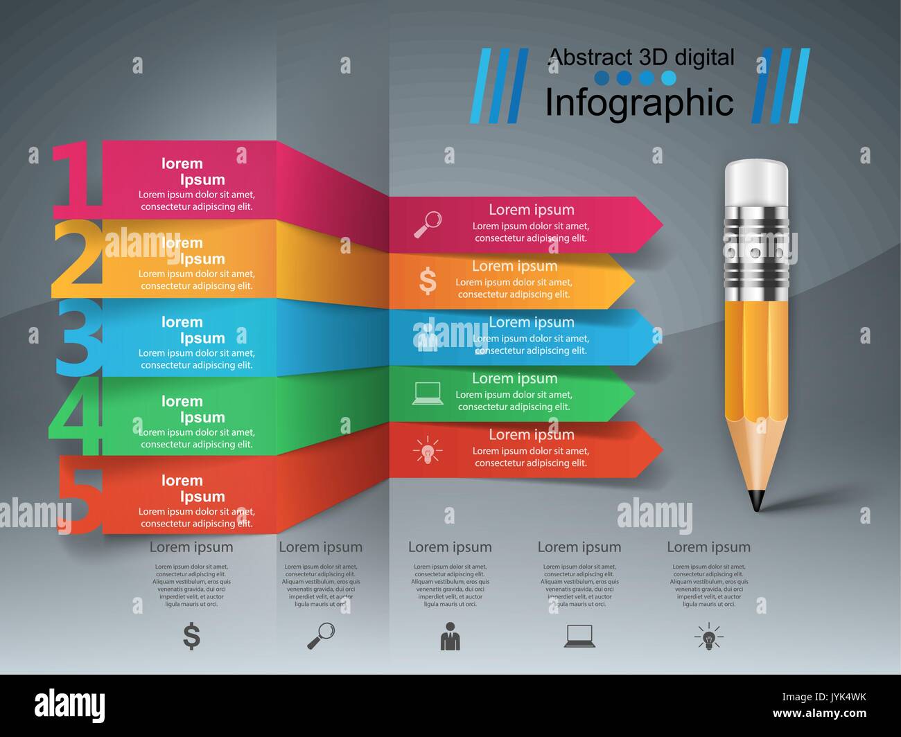 Business Infographics. Pencil icon Stock Vector Image & Art - Alamy