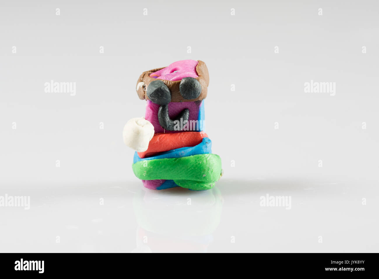 Plasticine figures, children's play, fairy-tale characters, white ...