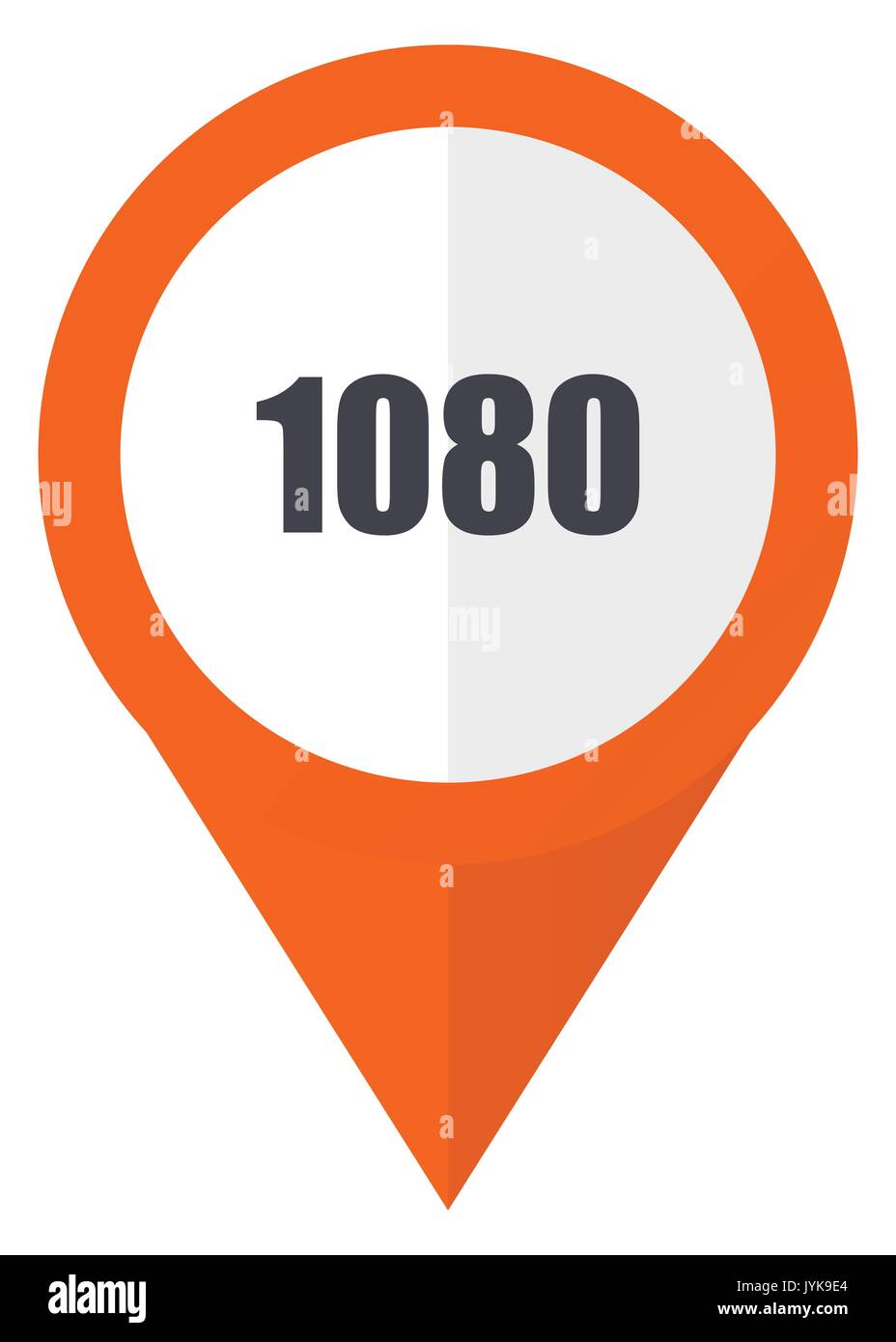 1080 orange pointer vector icon in eps 10 isolated on white background ...