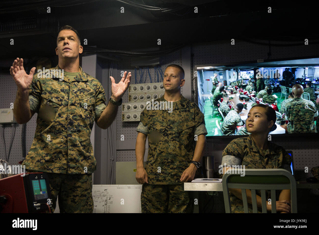 U.S. Marine Col. Robert Bailey, the commanding officer of Marine Corps ...