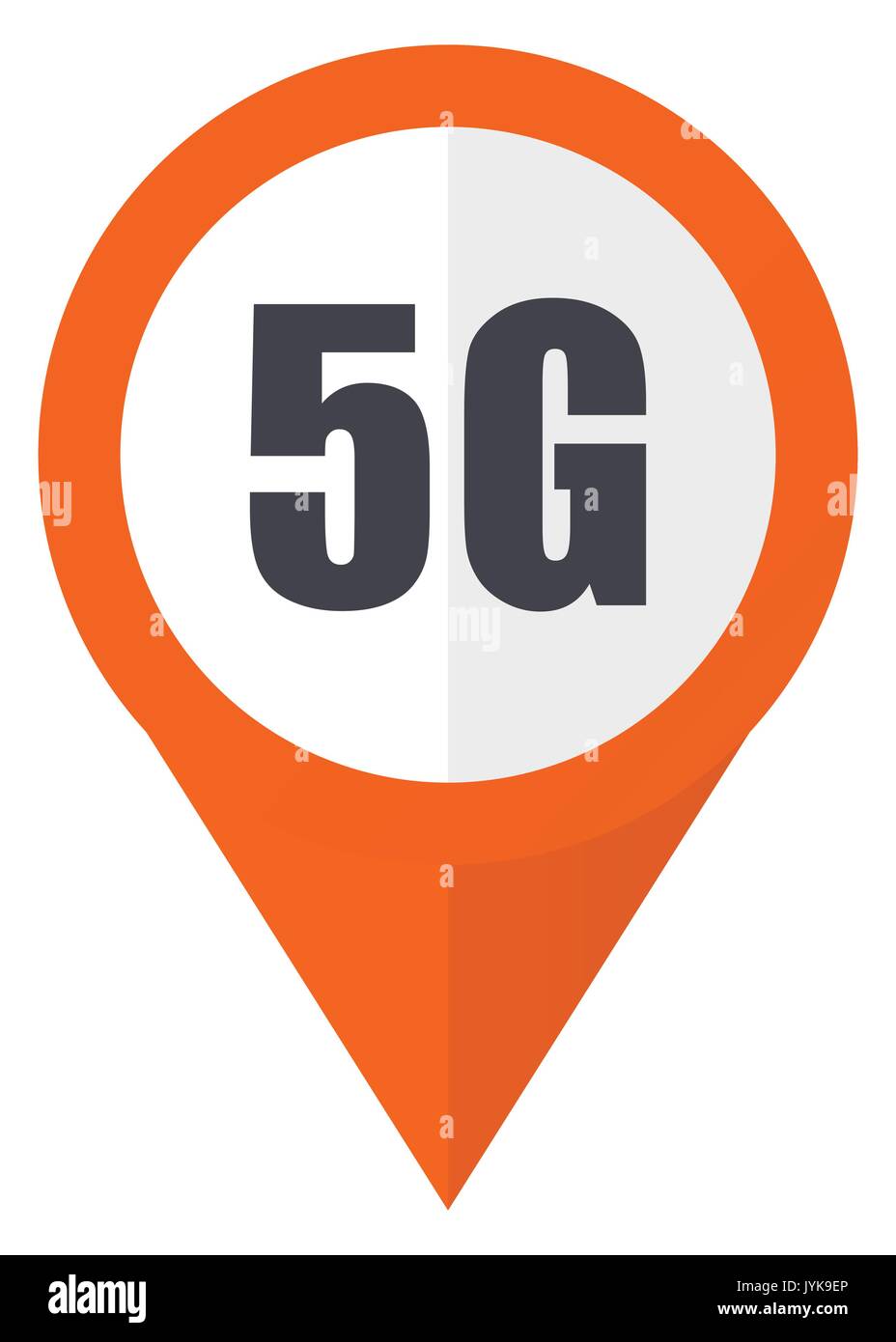 5g orange pointer vector icon in eps 10 isolated on white background ...