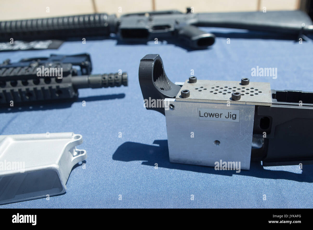 Unfinished receivers are shown in order to make the public and military ...