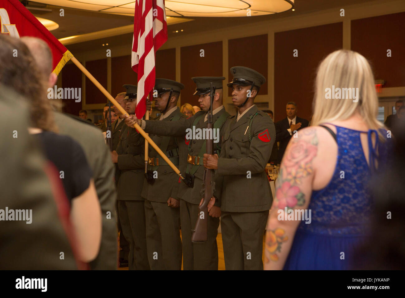The 6th Marine Regiment Color Guard presented colors at Camp Lejeune ...