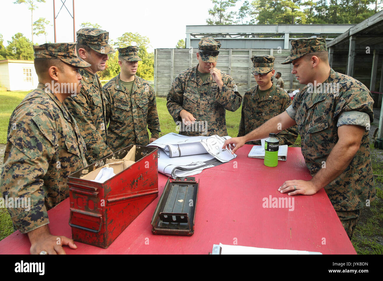 U.S. Marine Corps Cpl. Cody J. Cosper, right, Combat Engineer, 8th ...