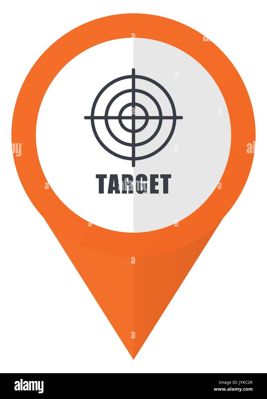 Target orange pointer vector icon in eps 10 isolated on white ...