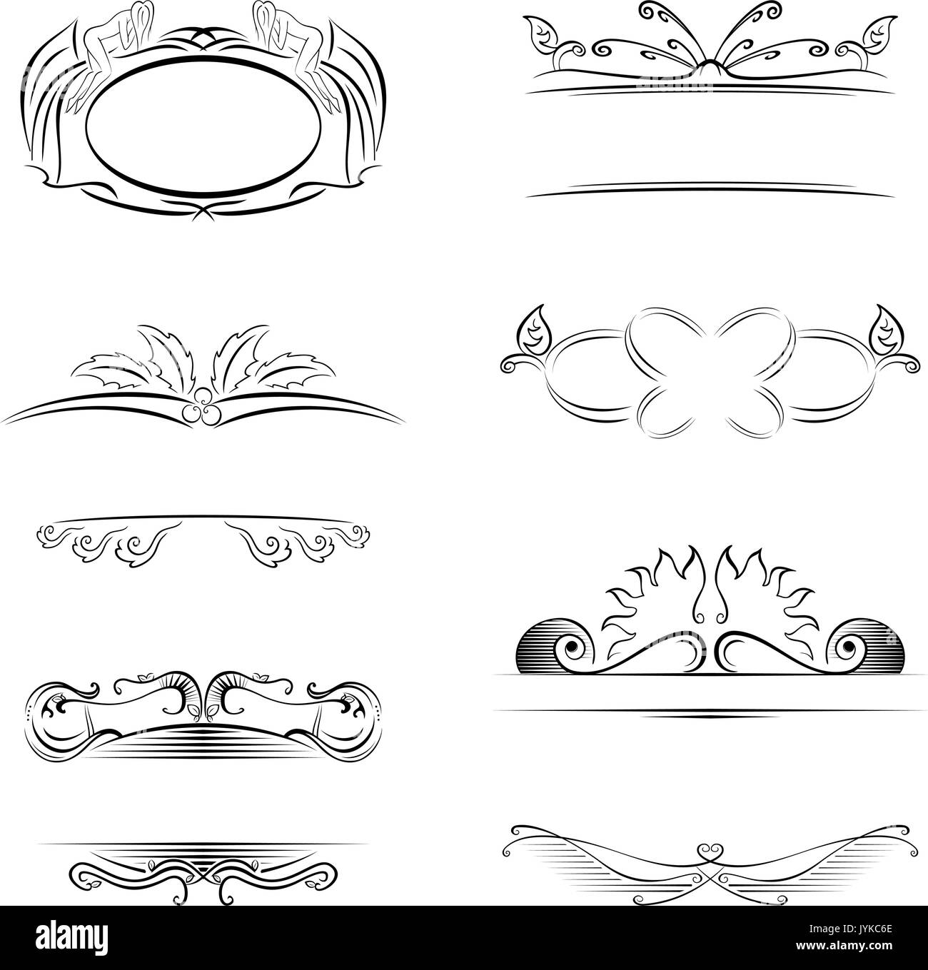 Frames decorative elements Cut Out Stock Images & Pictures - Alamy