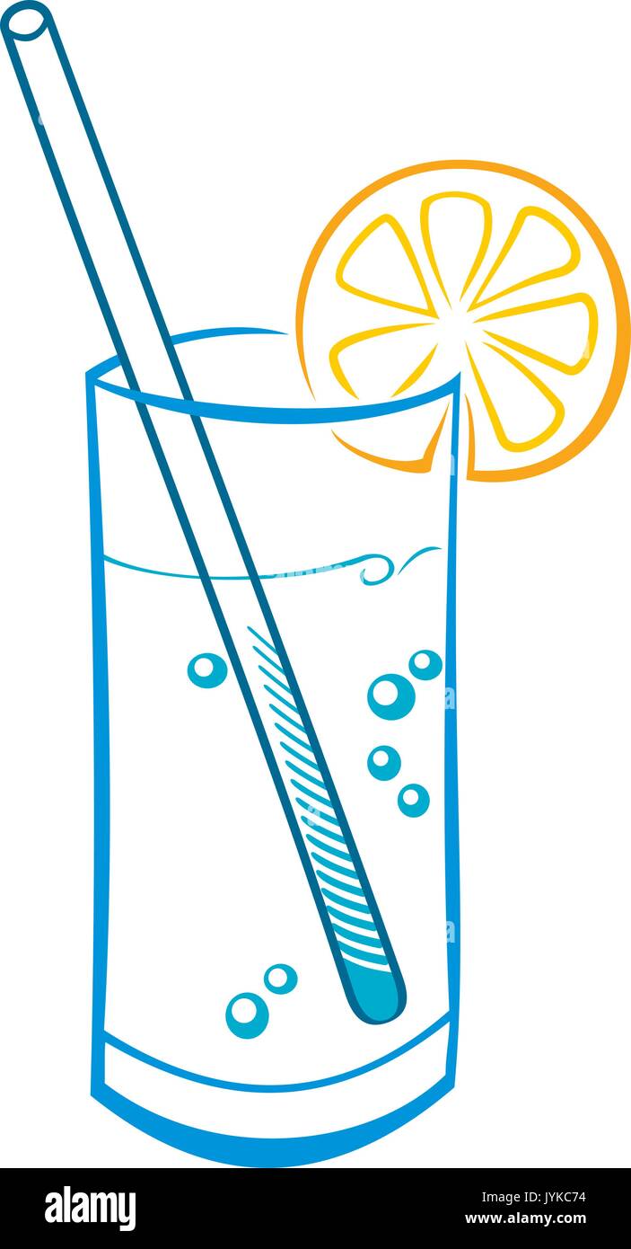 Cold lemon water fresh Stock Vector Images - Alamy