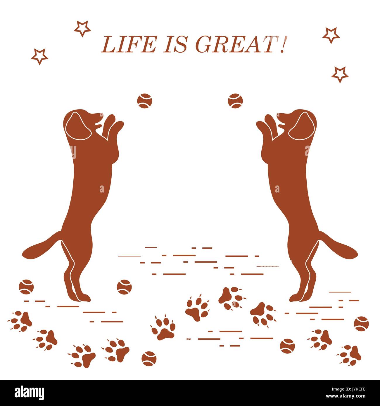 Dog catching ball vector vectors hi-res stock photography and images ...