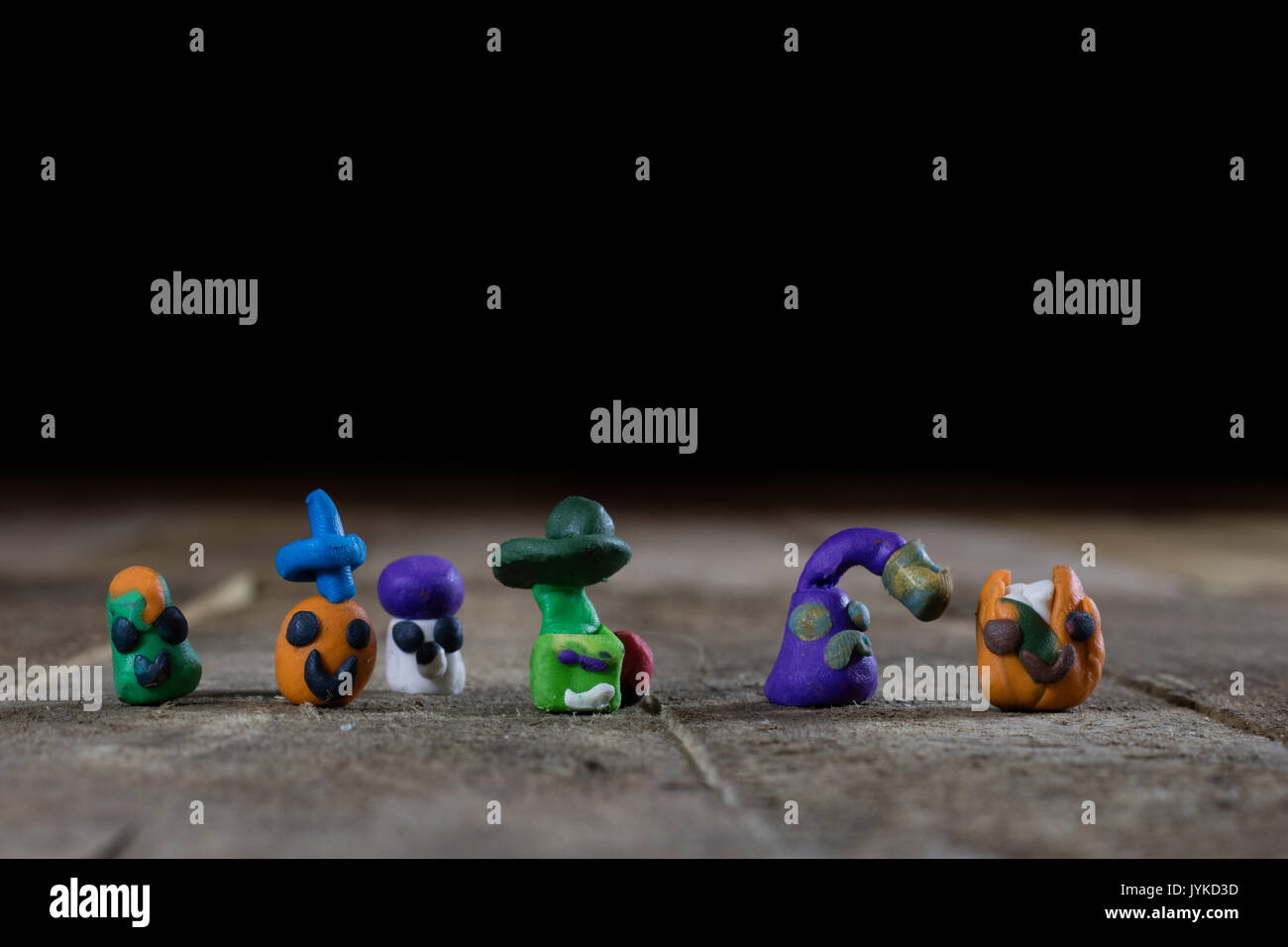 Plasticine man with fairy tales for children. black background Stock ...