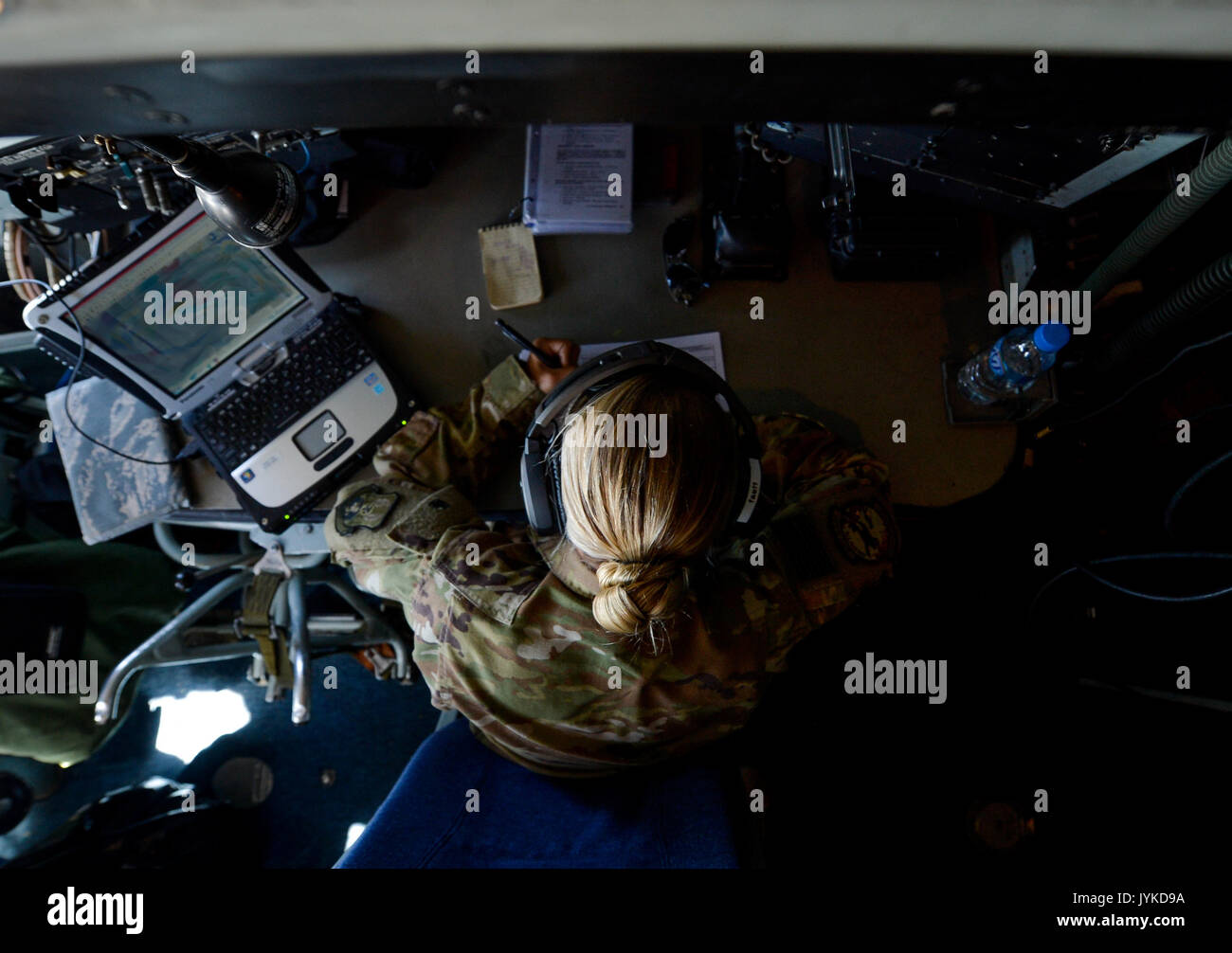 A 340th Expeditionary Air Refueling Squadron boom operator reviews ...