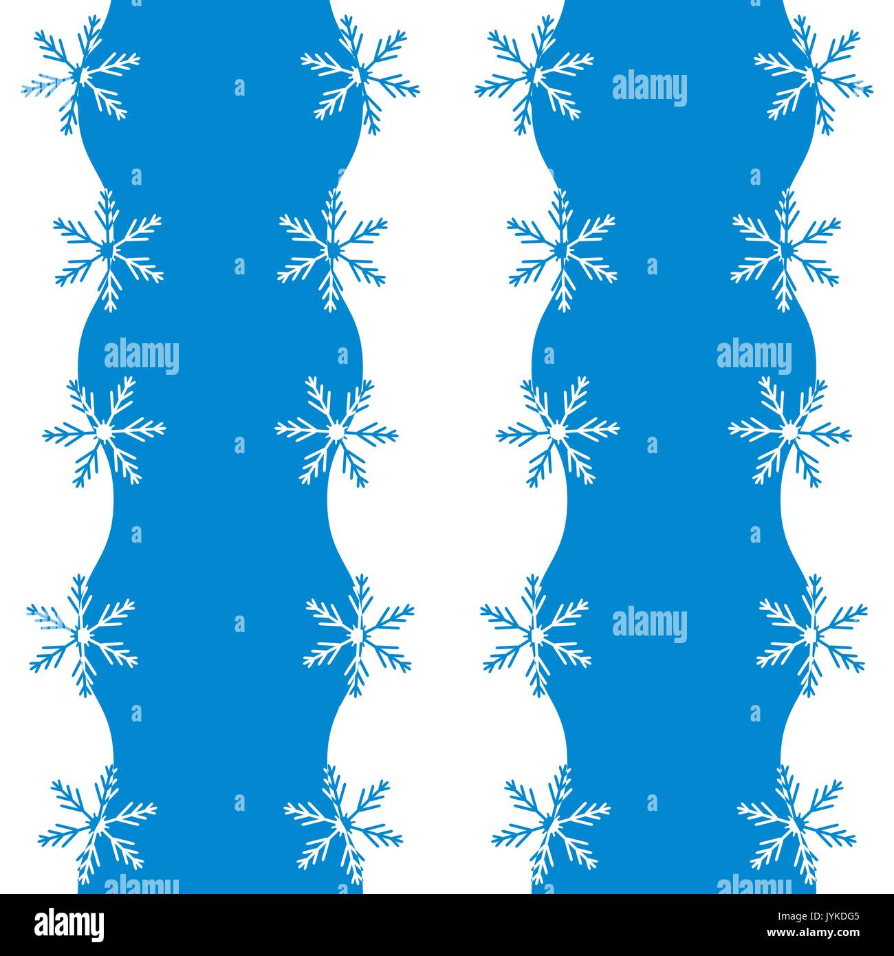 Beautiful picture with stylized waves and snowflakes. Winter ...