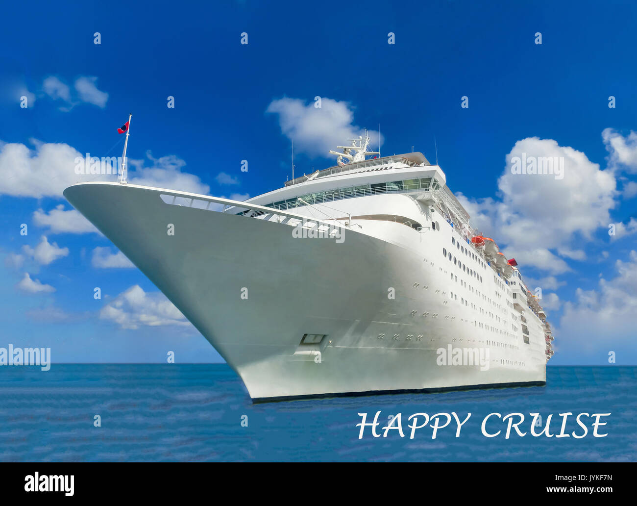 Cruise ship in open water side view Stock Photo - Alamy