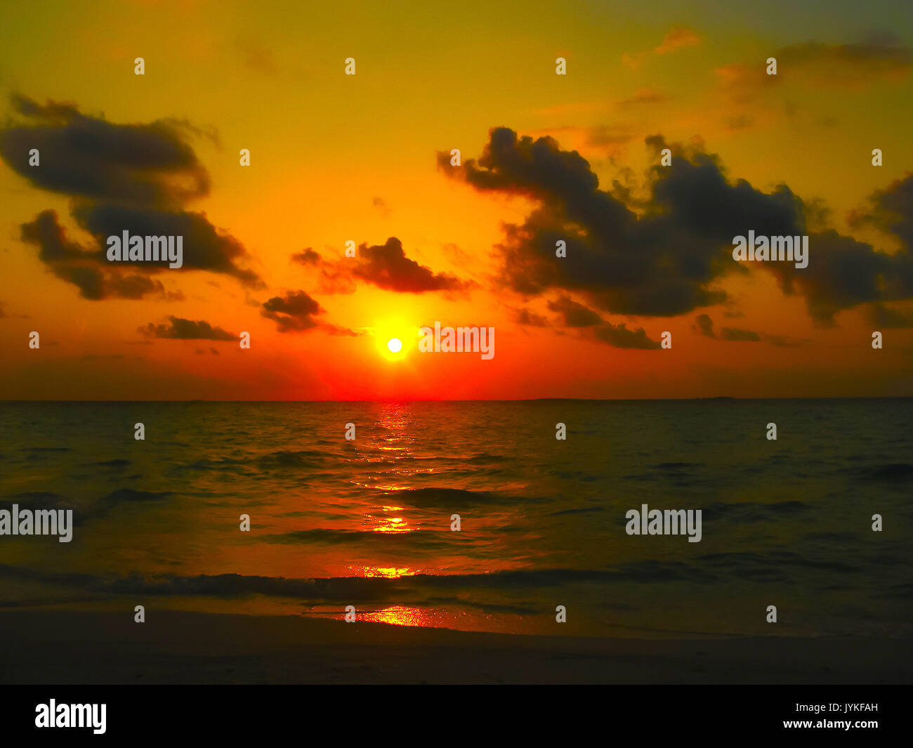 The sea sunset Stock Photo - Alamy
