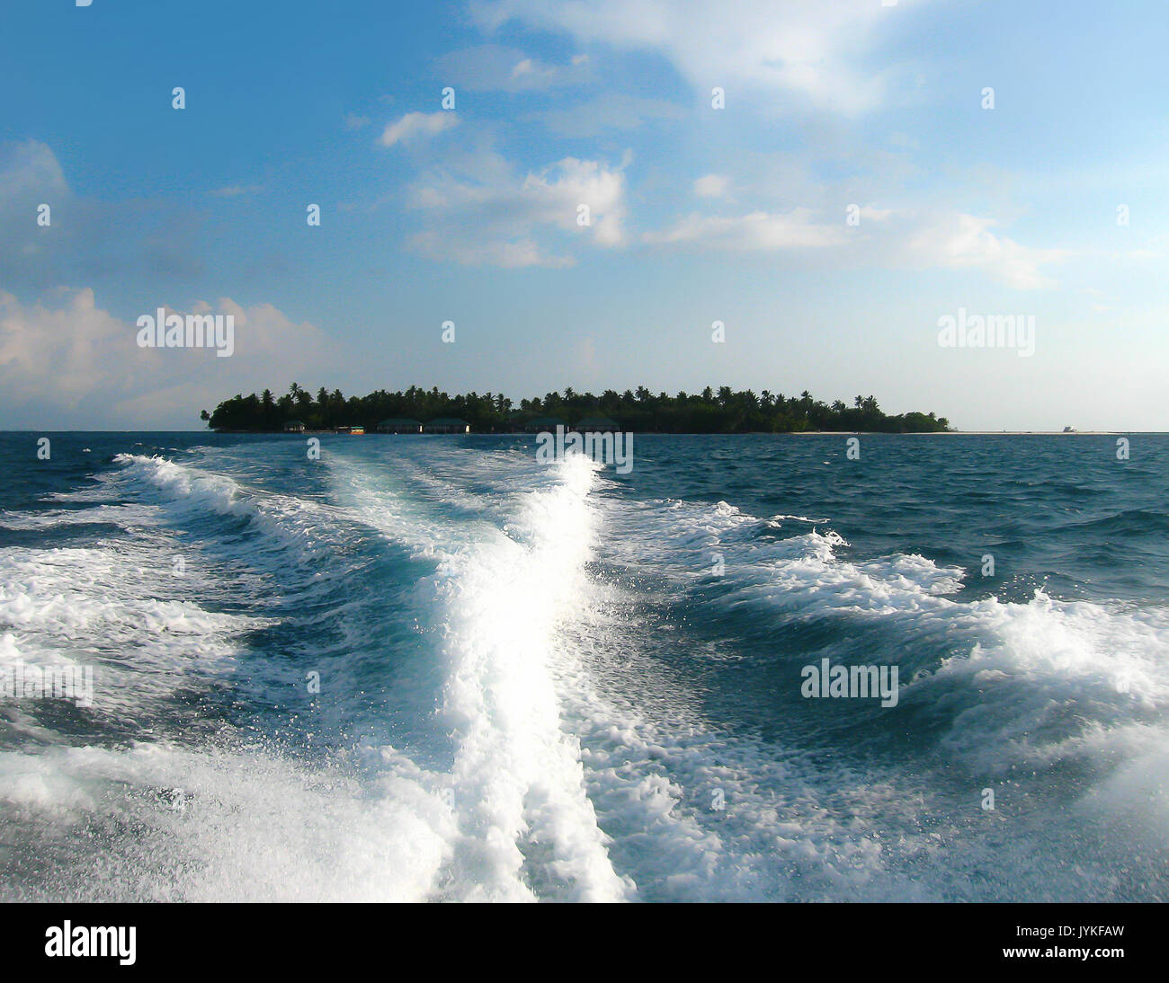 Over water bungalows and the blue sea Stock Photo - Alamy