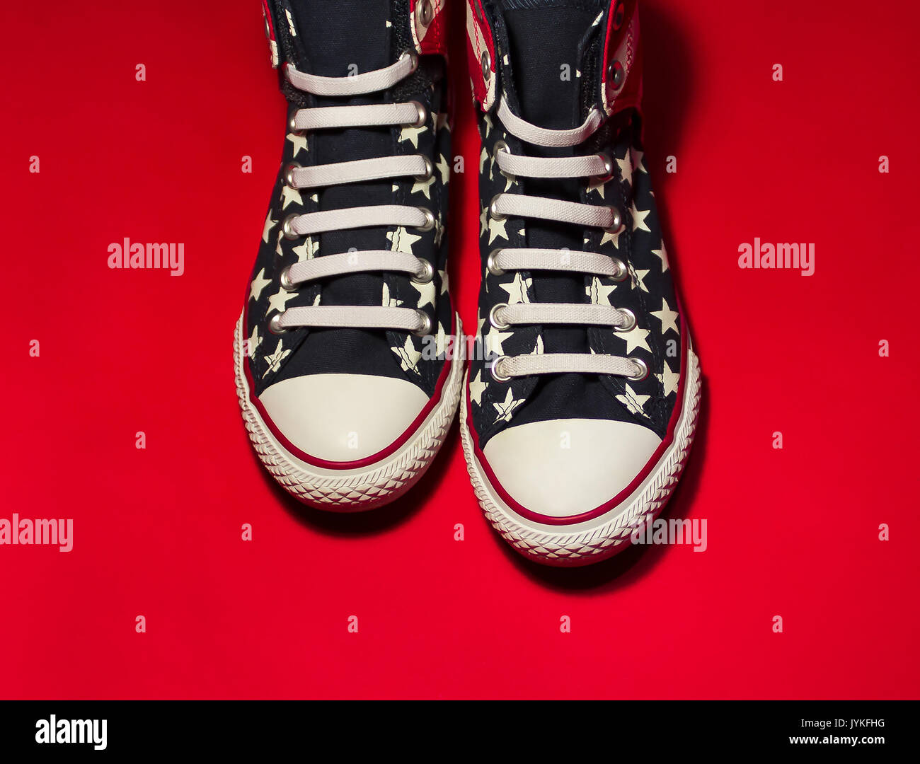 Red converse sneakers hi-res stock photography and images - Alamy