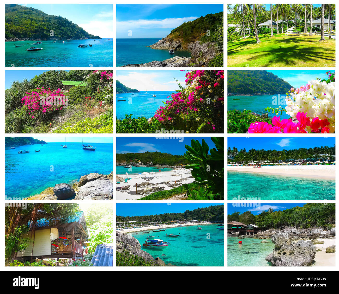 Tropical beach collage hi-res stock photography and images - Alamy